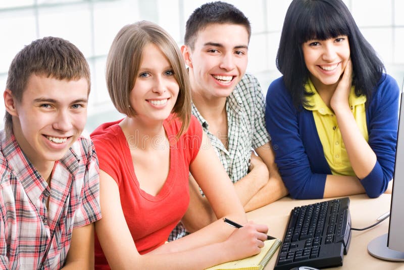 Group of students stock image. Image of looking, horizontal - 26663917