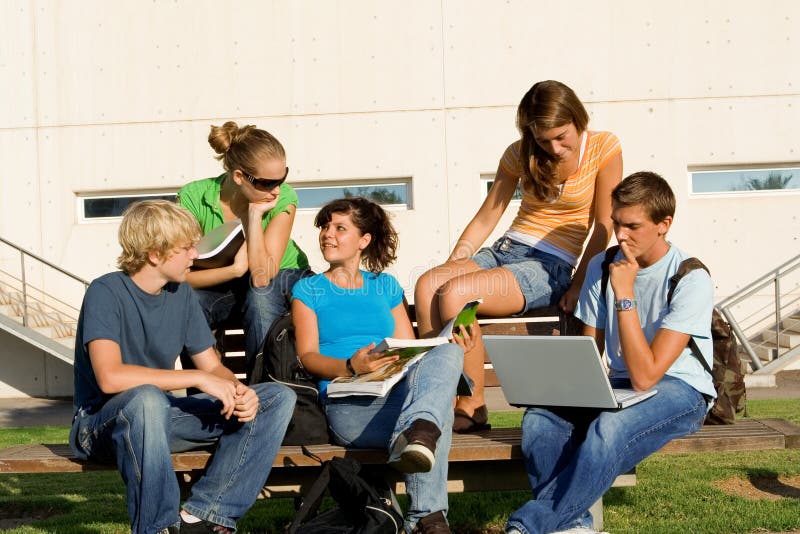 Students stock photo. Image of chilling, sitting, happy - 13921452