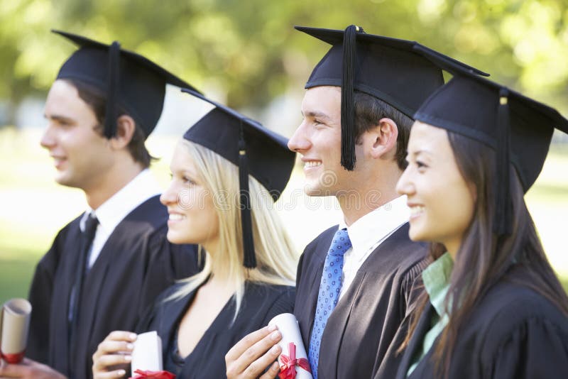 Group of Students Attending Graduation Ceremony Stock Image - Image of ...