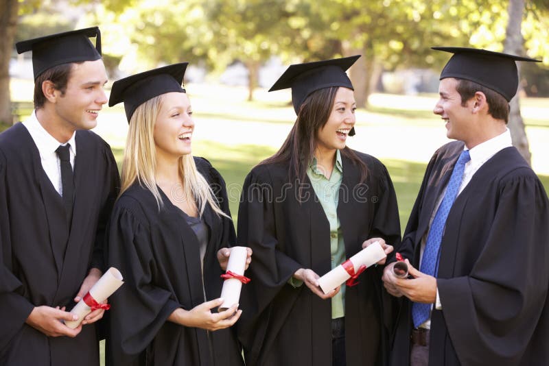 Group of Students Attending Graduation Ceremony Stock Image - Image of ...