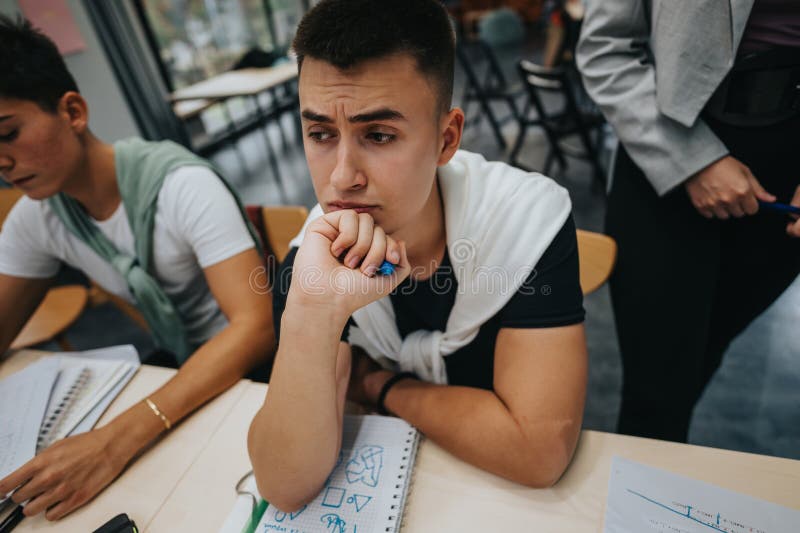 Students Attending Class in a Modern Educational Setting Stock Image ...
