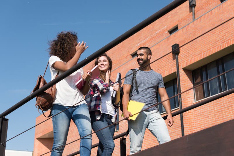 Group of Students in Campus Stock Image - Image of learning, park: 59551633