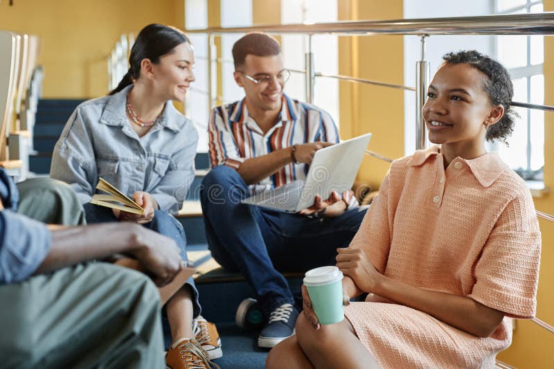 Teacher Talking To Students at Lecture Stock Image - Image of college ...