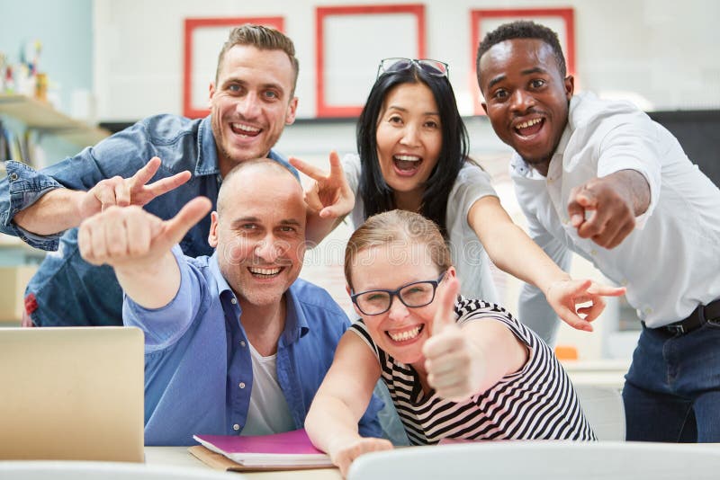 Group of Students Cheers after Passing the Exam Stock Image - Image of ...