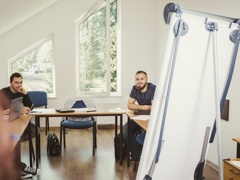 Group of students in class stock photo. Image of classroom - 114792780