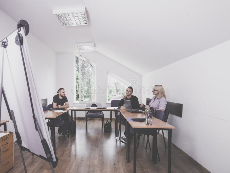 Group of students in class stock photo. Image of study - 169667228