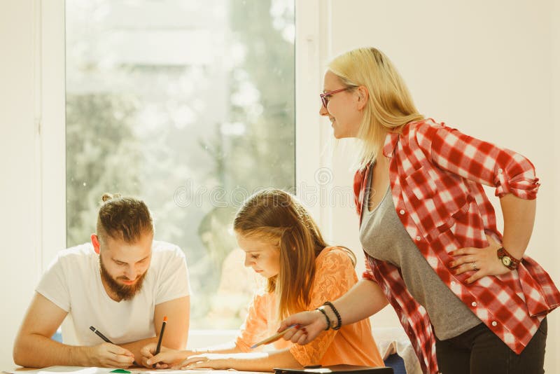 Group of students in class stock image. Image of friends - 171613055