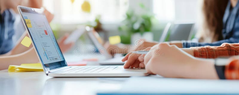 Group of Students Collaborating on Homework, Teamwork in Learning Stock ...