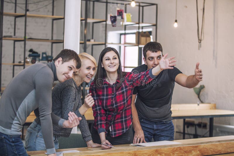 Group of Students are Doing and Discussing Creative Ideas in the Stock ...