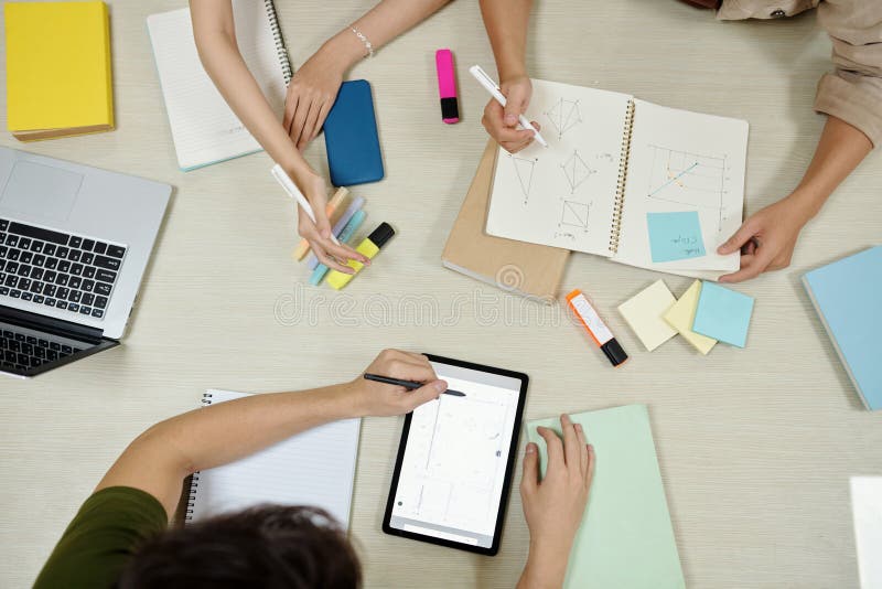 Students Doing Homeworks Together Stock Image - Image of study ...