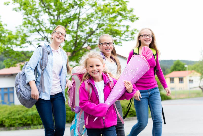 Group of Students Going Back To School Stock Photo - Image of beginner ...