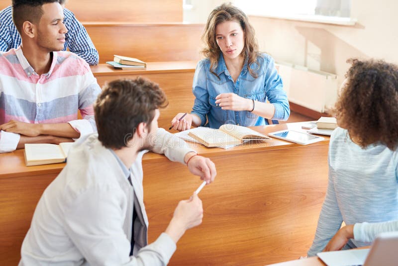 College students at class stock photo. Image of study - 118091792