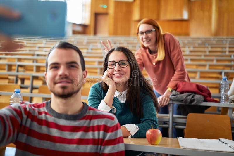 Group of Students Having Fun at the Lecture Stock Photo - Image of ...