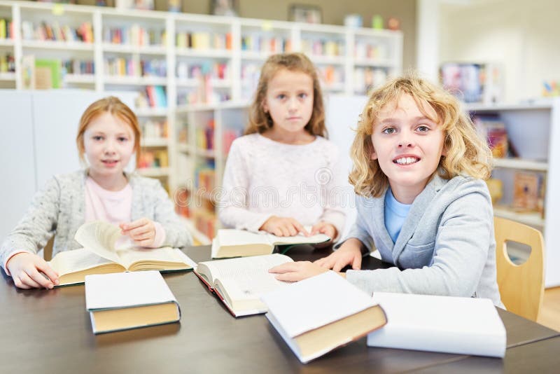 Group of Students is Learning in the Library Stock Image - Image of ...