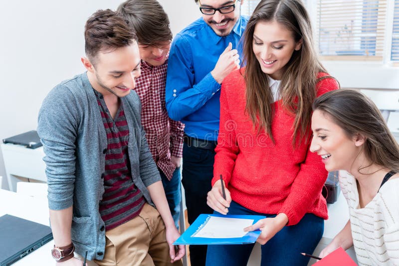 Students in College Learning Stock Image - Image of learning, work ...