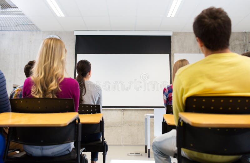Group of Students in Lecture Hall Stock Photo - Image of looking, copy ...