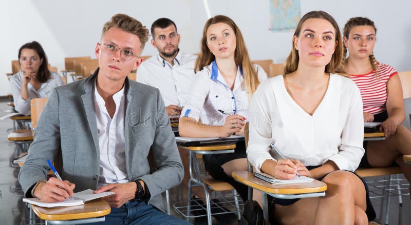 Group of Students on Lecture Stock Image - Image of exam, adult: 156932325