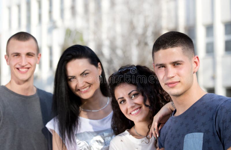 Group of students posing stock photo. Image of casual - 89521994