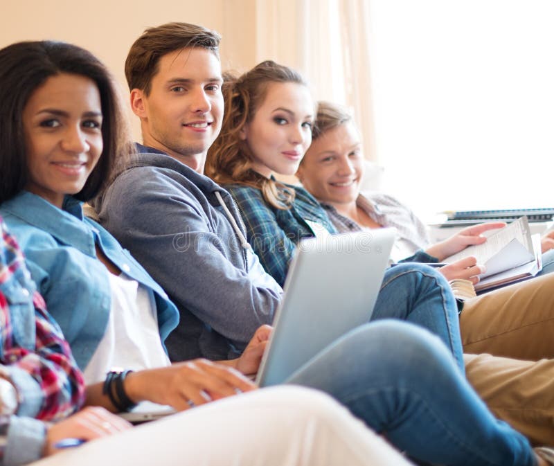 Group of Students Preparing for Exams Stock Image - Image of homework ...