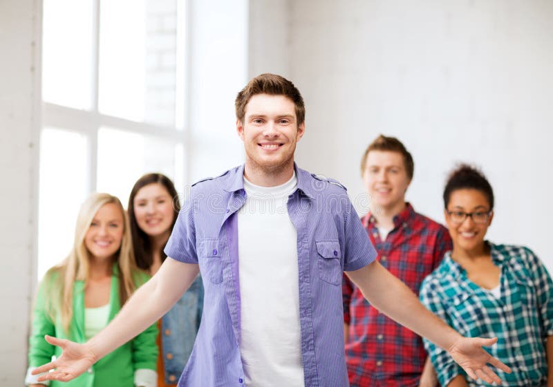 Group of Students at School Stock Photo - Image of open, campus: 33339768