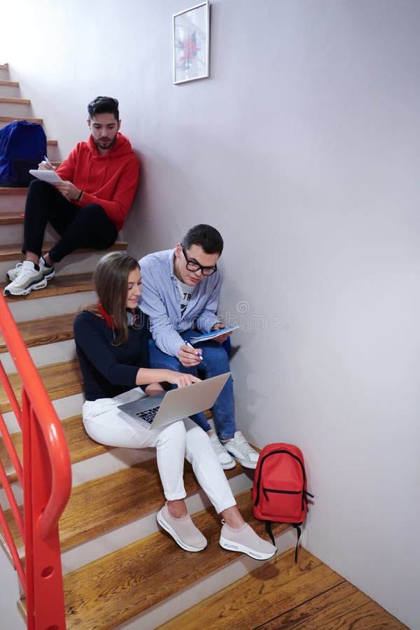 Students Use Modern Technology in School To Create Projects Stock Image ...