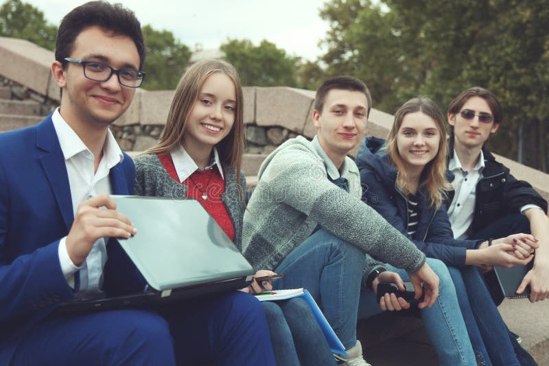 Students Prepare for Classes Stock Photo - Image of command, study ...