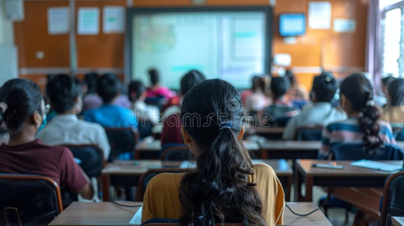 Students Engage in Classroom Learning while Attending a Lesson in a ...