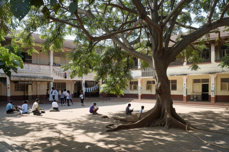 Students Courtyard Stock Illustrations – 121 Students Courtyard Stock ...