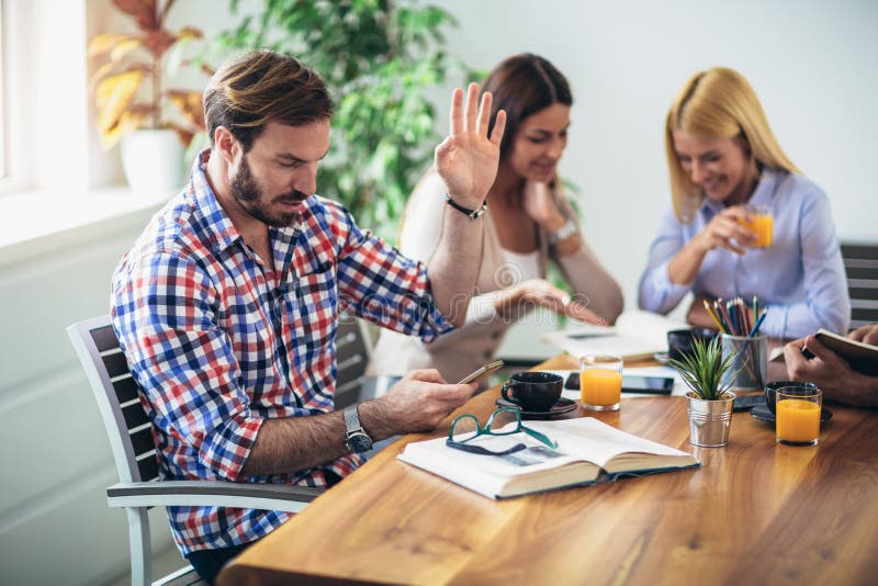 Group of Students Study at Home. Stock Photo - Image of people, exam ...