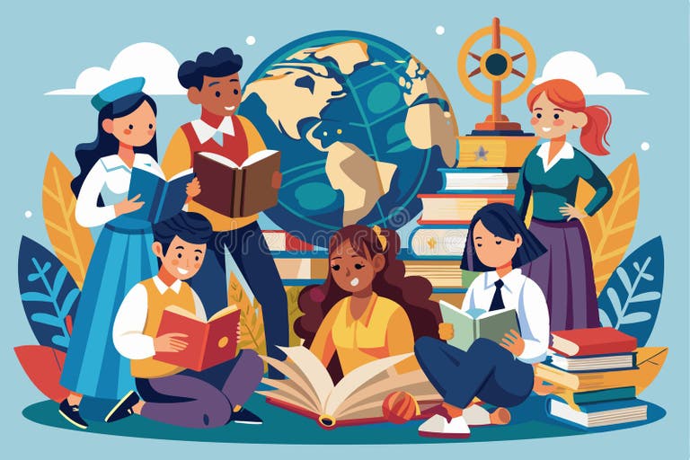 Group of Students Study Together, Sharing Knowledge and Exploring Ideas ...