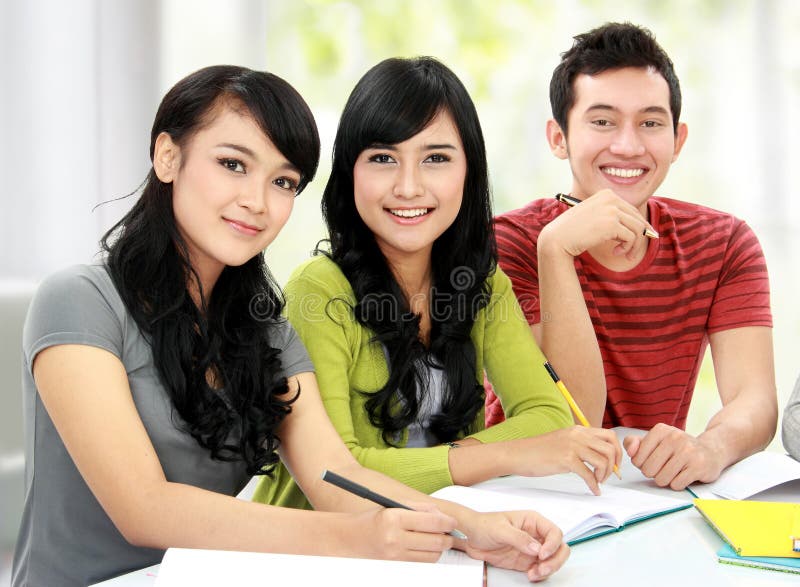 Group of students stock photo. Image of discuss, exam - 27603590