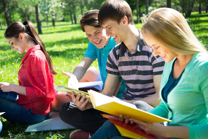 Group of Students Studying Together Stock Photo - Image of book, group ...
