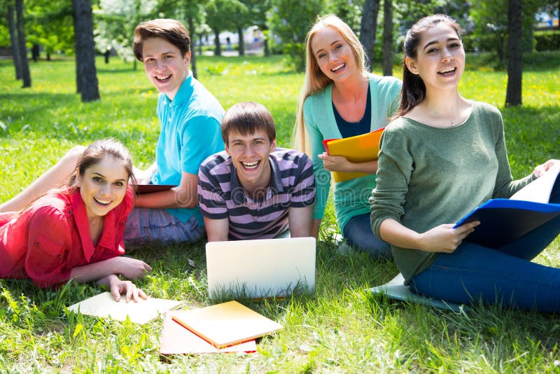 Group of Students Studying Together Stock Image - Image of female, book ...