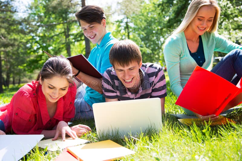 Group of Students Studying Together Stock Photo - Image of book ...