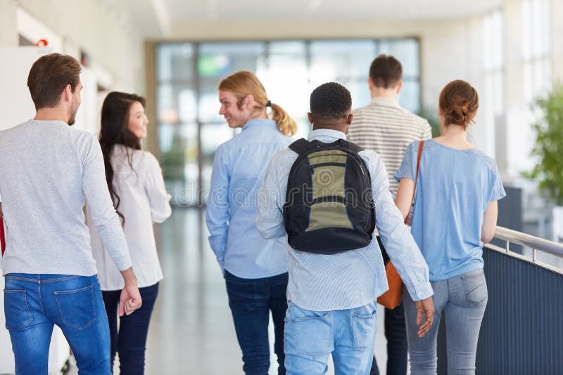 Group of Students Together in University Stock Image - Image of ...