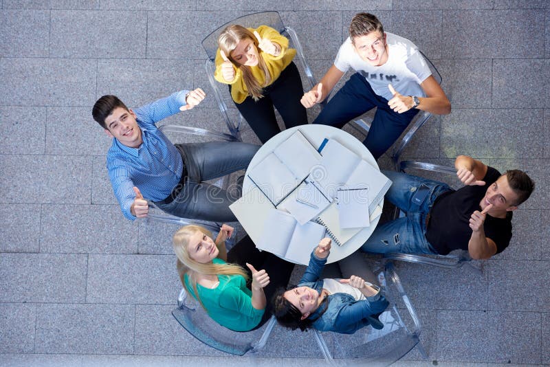 Group of students top view stock photo. Image of indoor - 58014548