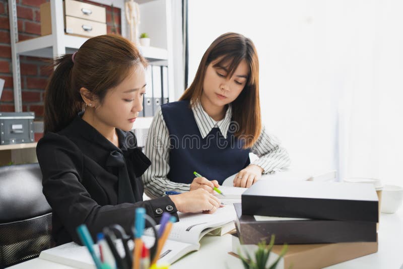 A Group of Students Tutoring for the Class Exam Stock Image - Image of ...