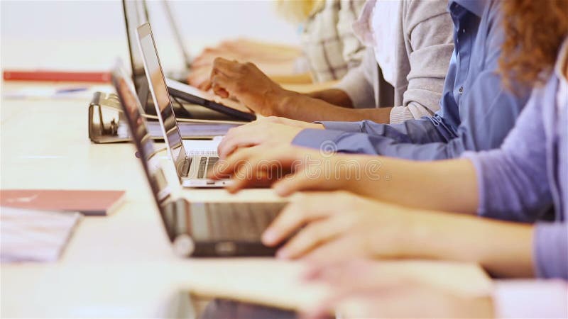 Group of Students Working on Computer Stock Footage - Video of pupil ...