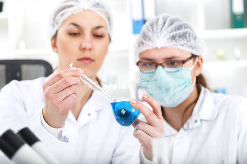 Group of the Students Working at the Laboratory Stock Photo - Image of ...