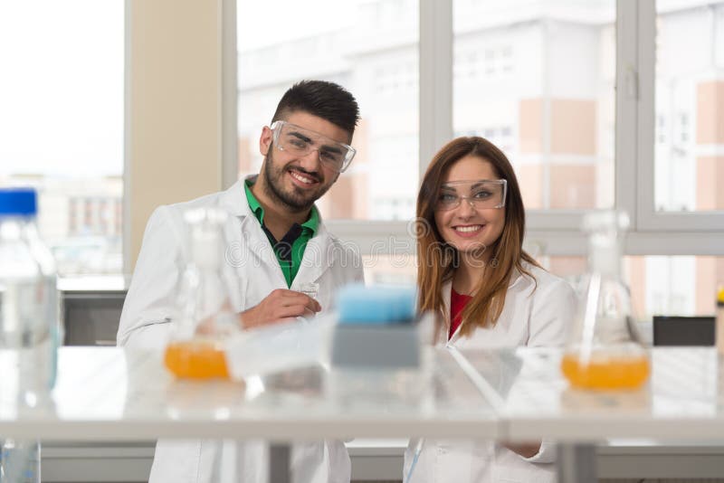 Group of Students Working at Laboratory Stock Photo - Image of ...