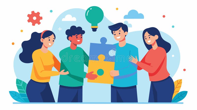 Students Working Together Stock Illustrations – 781 Students Working ...