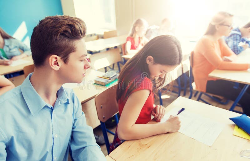 People Cheating On A Test