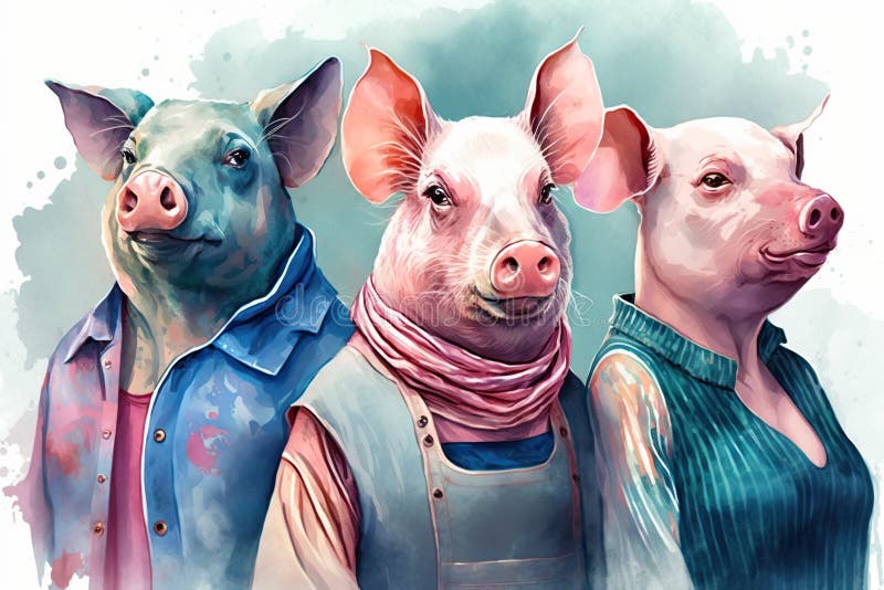 Positive Pigs Stock Illustrations – 130 Positive Pigs Stock ...