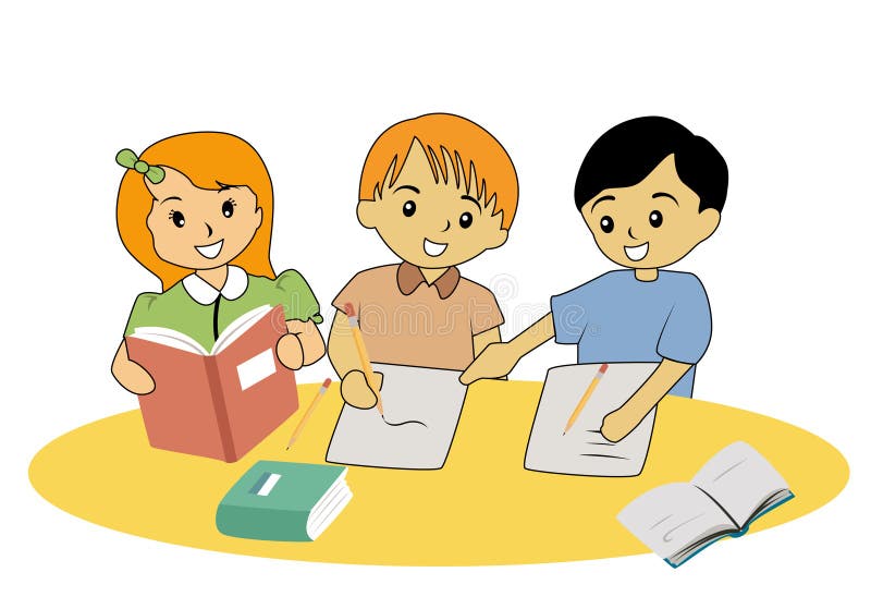 Children in library stock vector. Illustration of library - 24029143