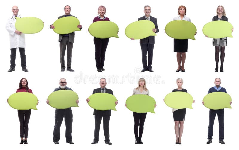 Group of Successful Business People with Comments Stock Image - Image ...