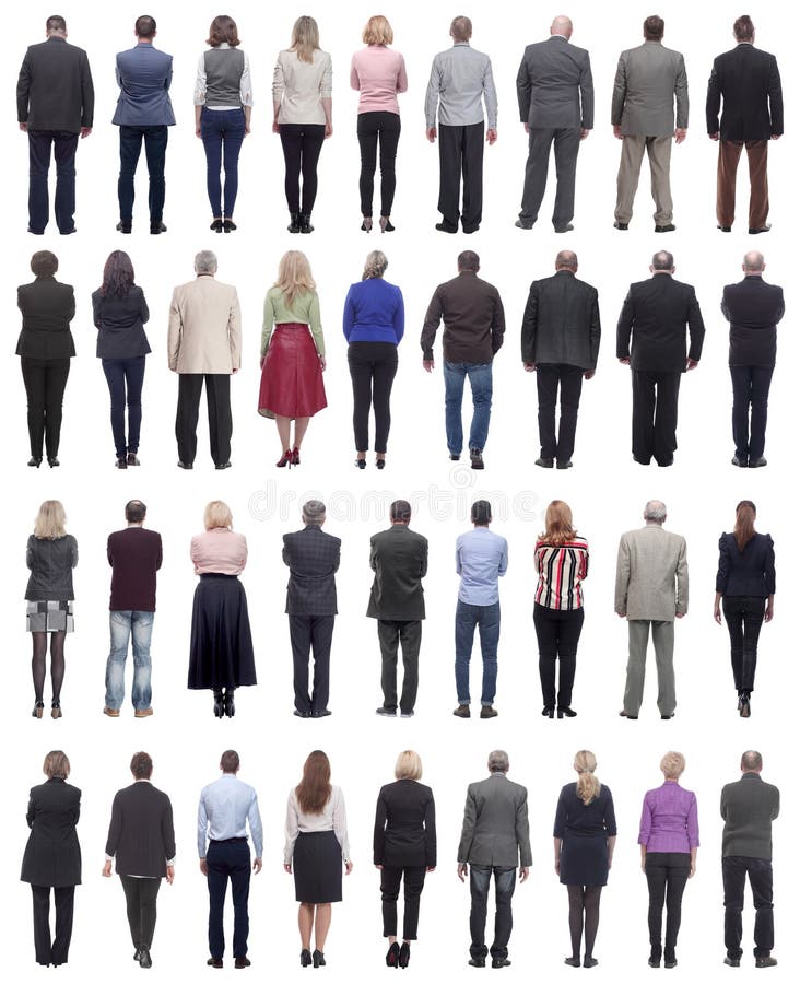 Group of Successful Business People Isolated on White Stock Image ...