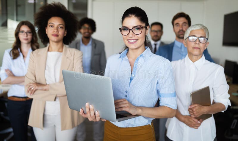 Group of Successful Business People in Office Stock Image - Image of ...