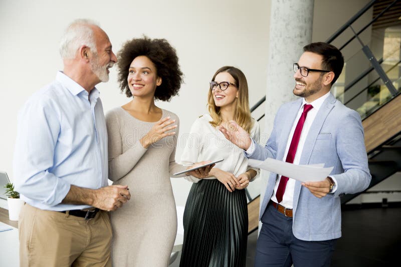 Successful Business People Standing in the Office Stock Photo - Image ...