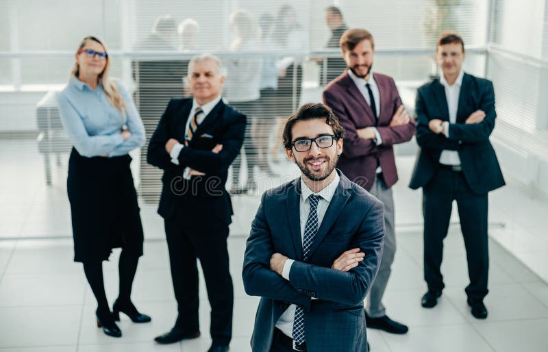 Group of Successful Business People Standing in the Office Stock Image ...