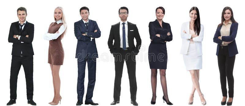Group of Successful Business People Standing in a Row. Stock Photo ...